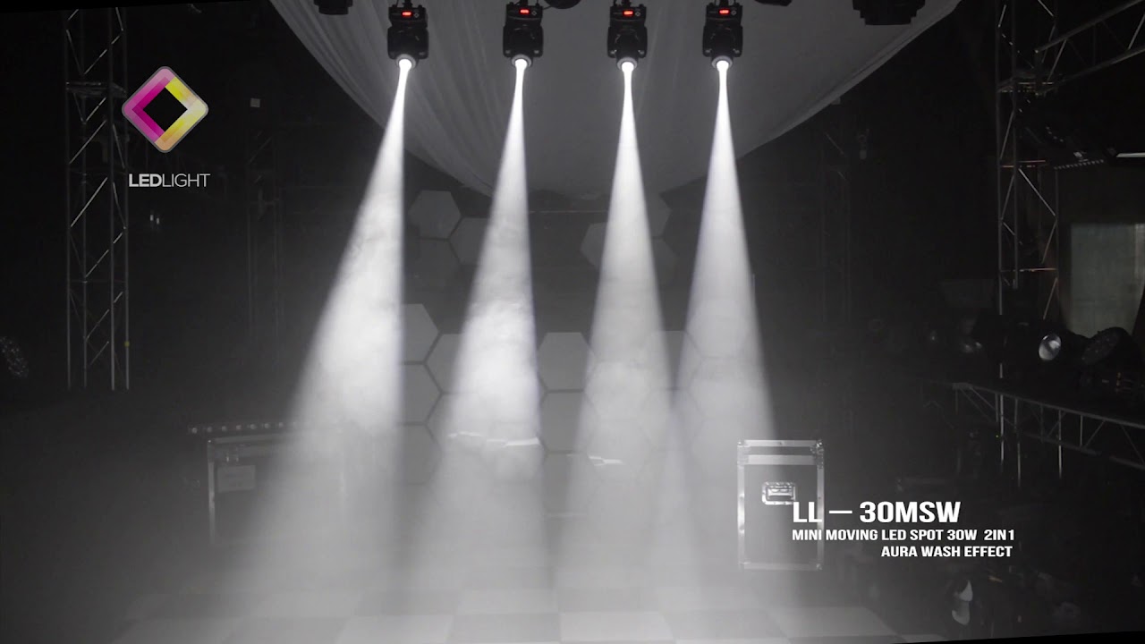 LED LIGHT LL – 30MSW MINI MOVING HEAD SPOT EFFECT 30W - YouTube