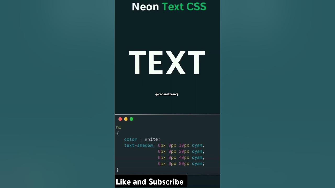 Css Neon Text Htmlcssjavascript Cssanimation Neontexteffect Csstutorialscool Csstricks