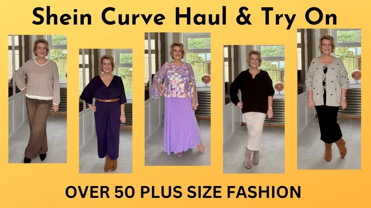 Shein Curve Haul & Try On - Over 50 Plus Size Fashion - YouTube