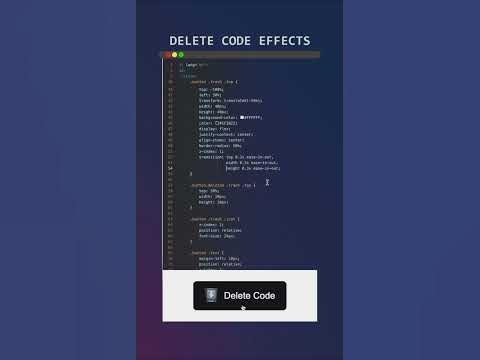 Delete code effects #tipsandtricks #developer #codinglive - YouTube