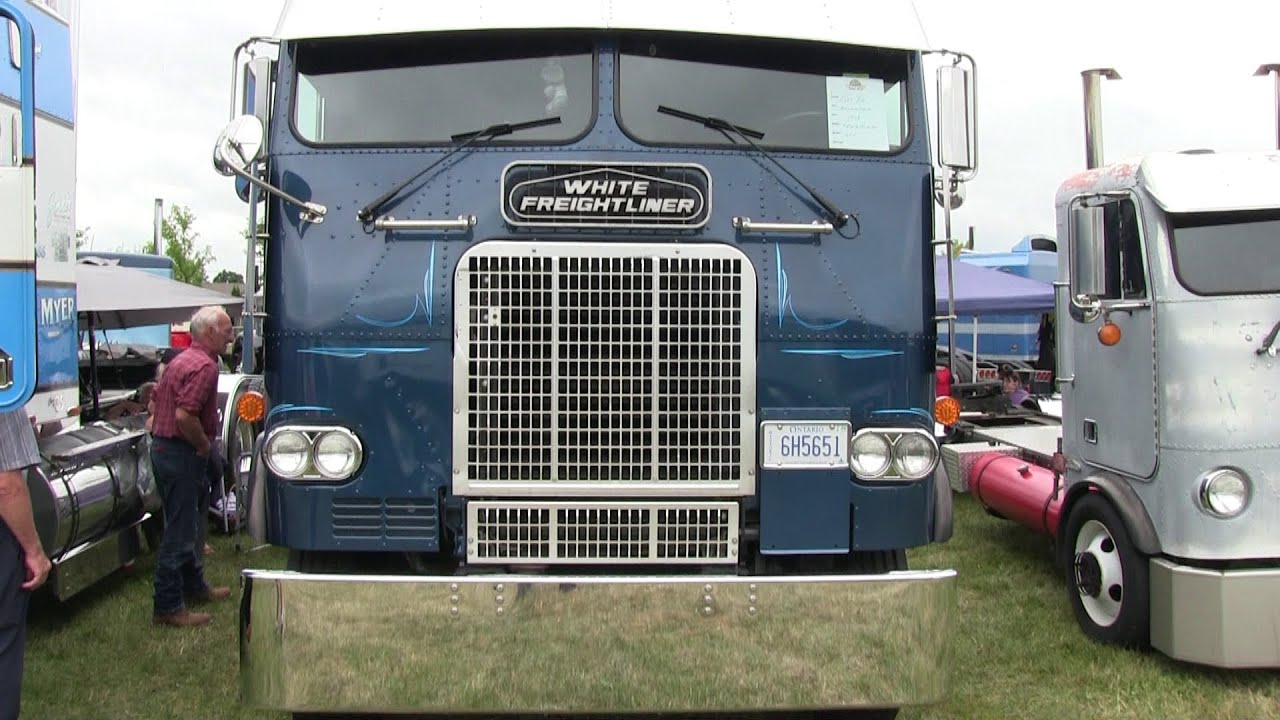 1978 White Freightliner WFT Cabover At Clifford Truck Show 2024 - YouTube