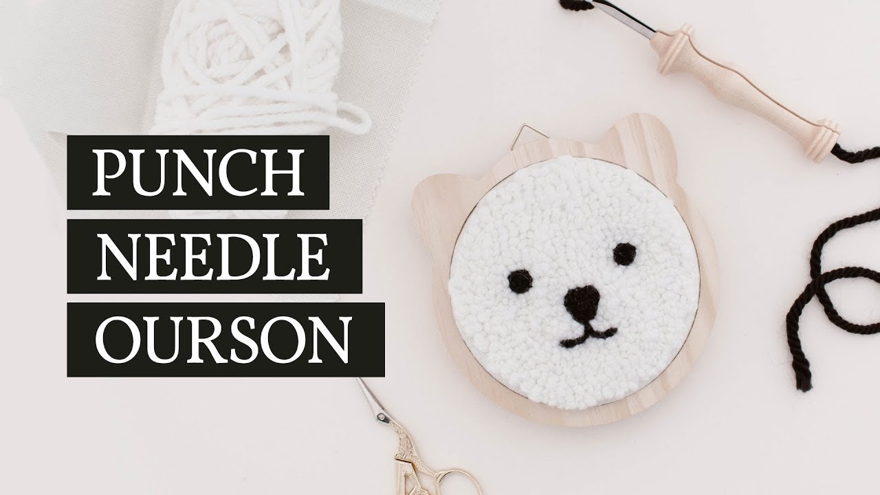 TUTO FACILE PUNCH NEEDLE | Modèle Ourson à télécharger gratuitement ...