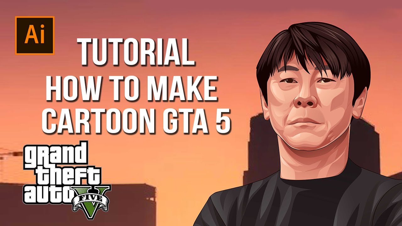 shin tae yong in cartoon character gta 5 style - tutorial using adobe ...