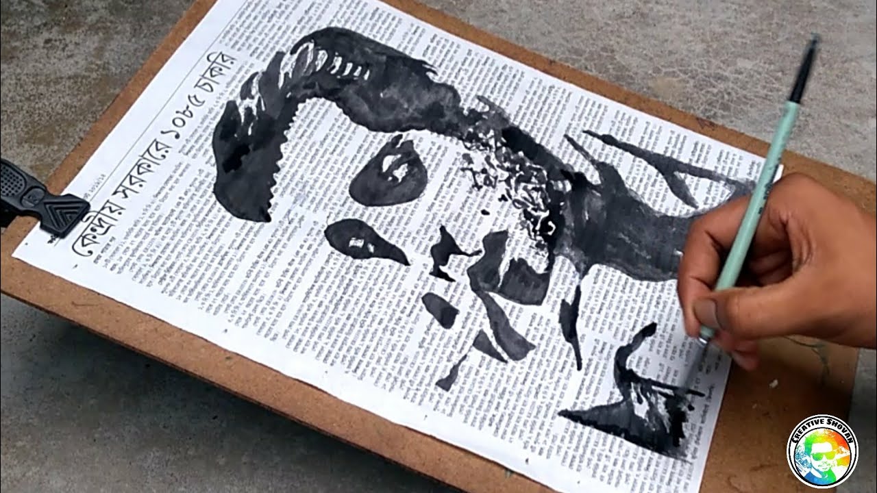 সত্যজিৎ রায় আঁকা // Satyajit Ray the legend drawing // creative shovan - YouTube