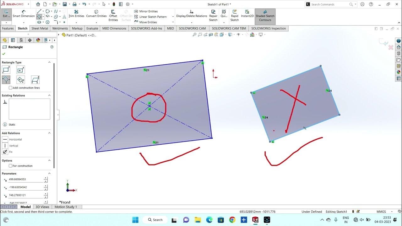 How To Draw Line, Circle & Rectangle || Draw Circle, Rectangle, Line - YouTube