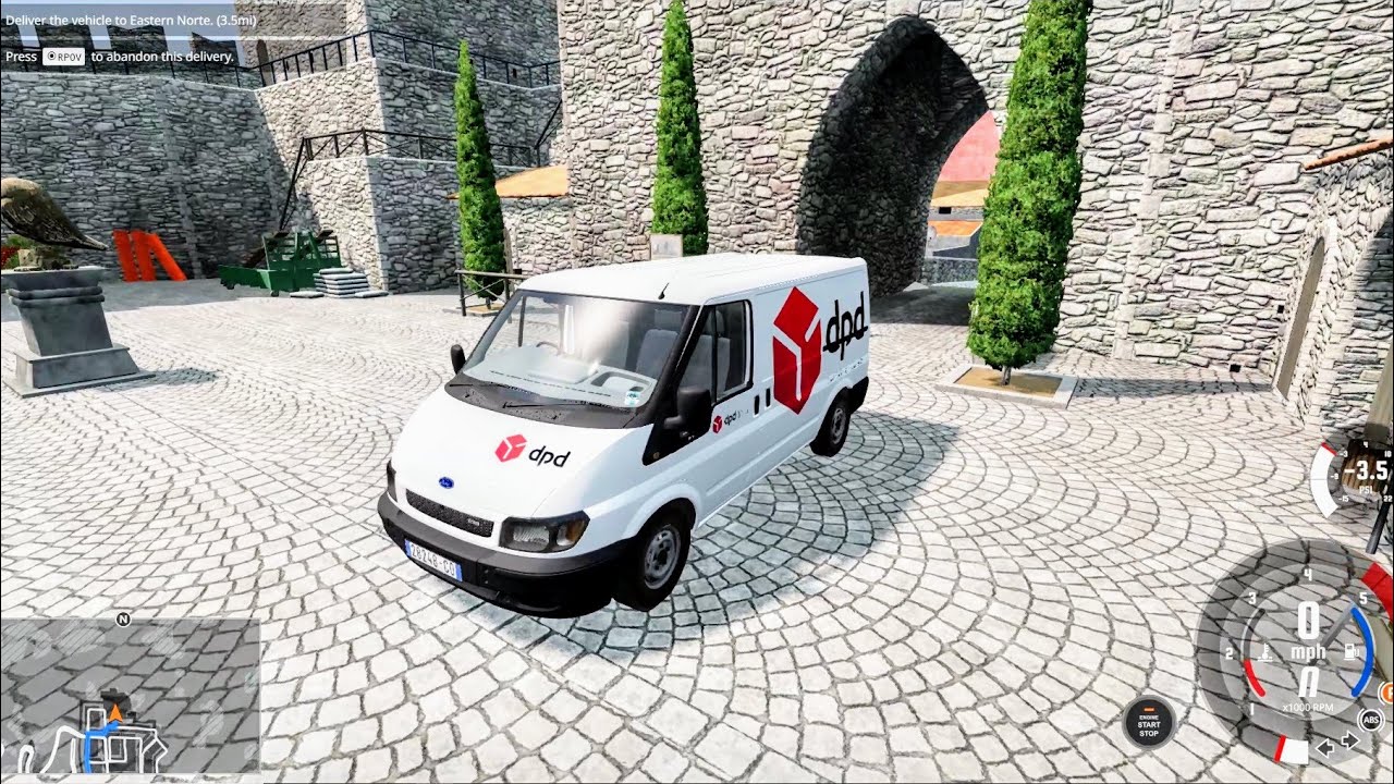 Dpd Van Garage Delivery Car Driving - BeamNg Drive - Car Games Pc ...