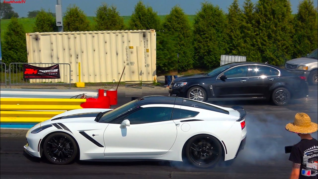 2018 Corvette Stingray C7 vs 2017 Chevrolet SS Drag Racing Muscle Cars ...