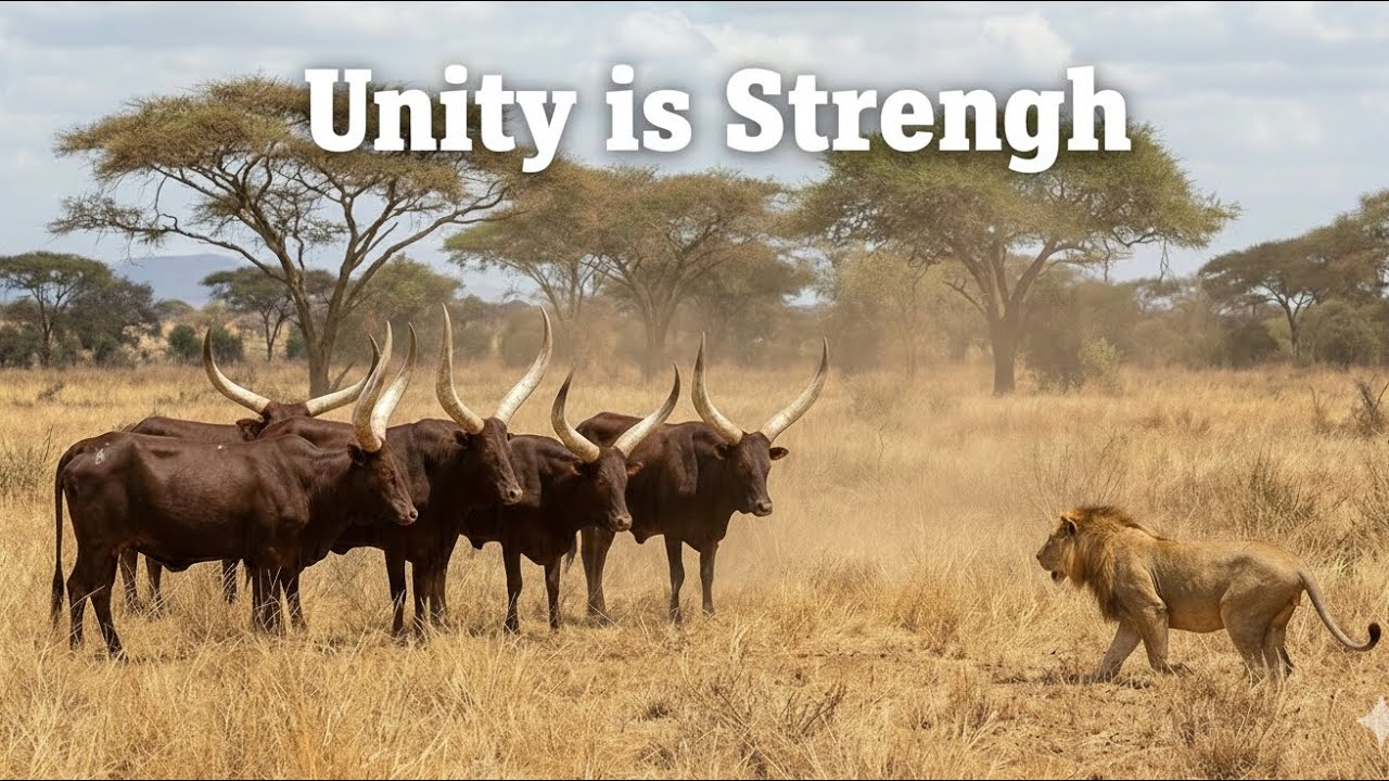 #CuteVoice - Unity is Strength - 5cows & lion 🐄🆚🦁 - YouTube
