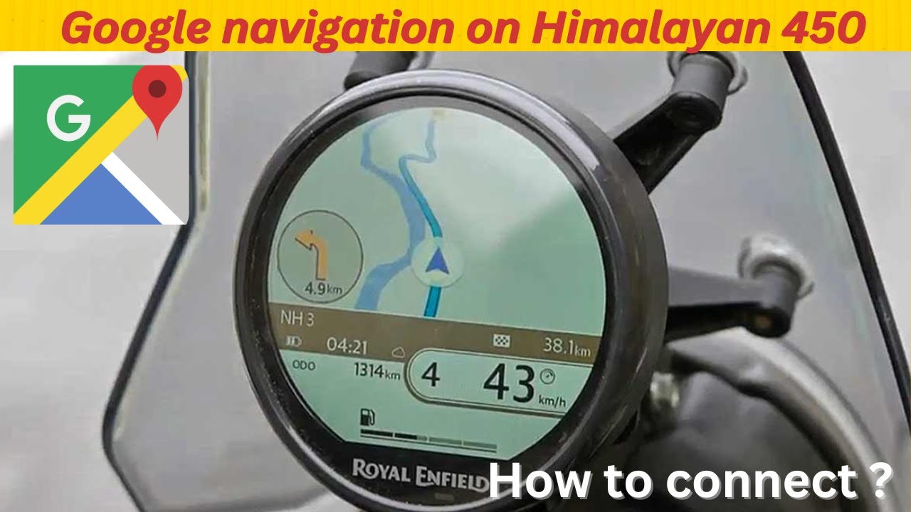 Royal Enfield Himalayan 450 Google Navigation - How to Connect? - YouTube