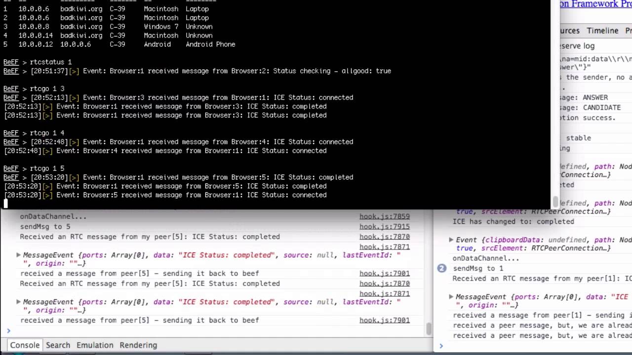 Kiwicon 2014 - Hooked-browser mesh-networks with WebRTC - YouTube