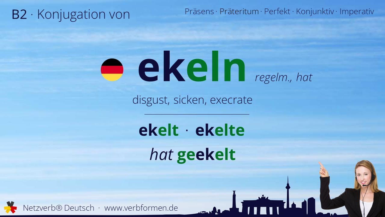 Konjugation Verb „ekeln“ (regelm., hat) - alle Zeitformen, Lernvideo ...