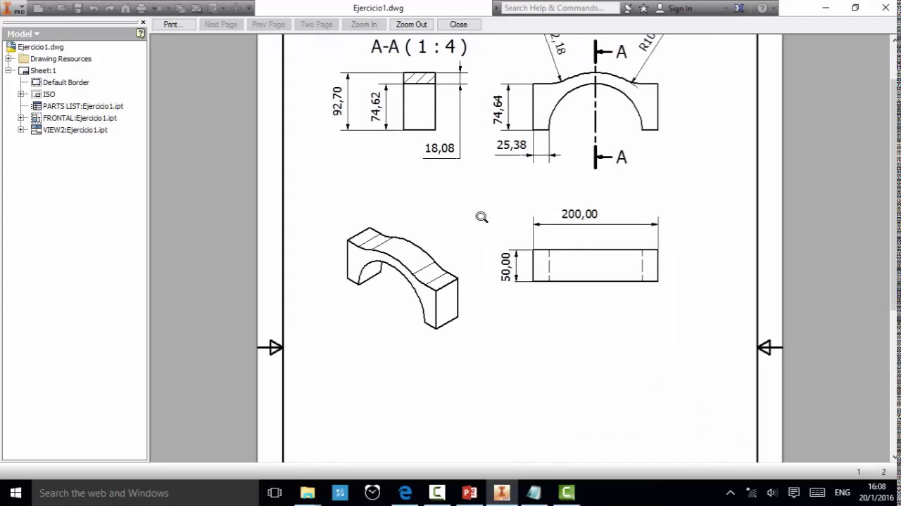 Drawing Presentation (Print) Autodesk Inventor 2016 - YouTube