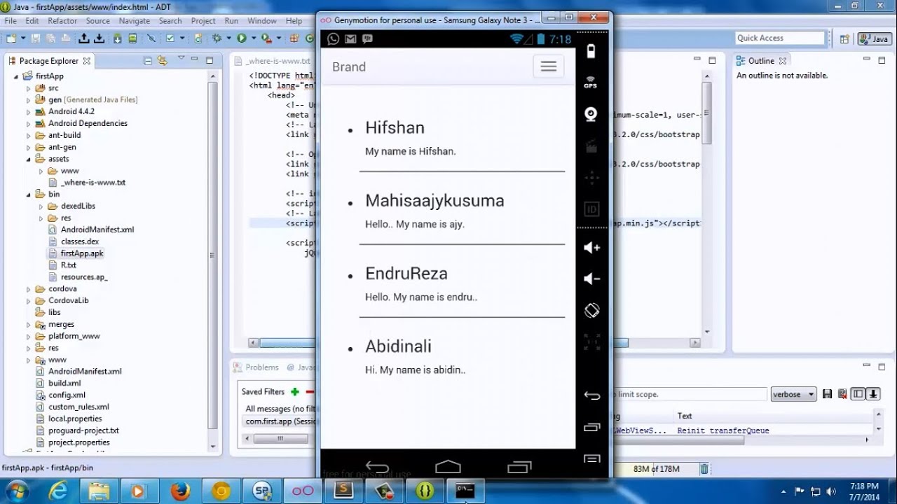 Phonegap Tutorial 4 How To Use Bootstrap And Request Data With Ajax