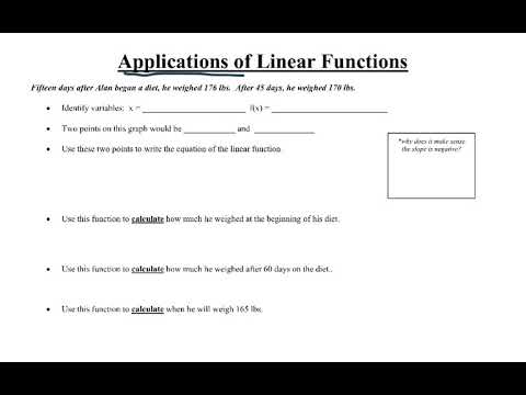 Day 4 - Applications of Linear Functions - YouTube