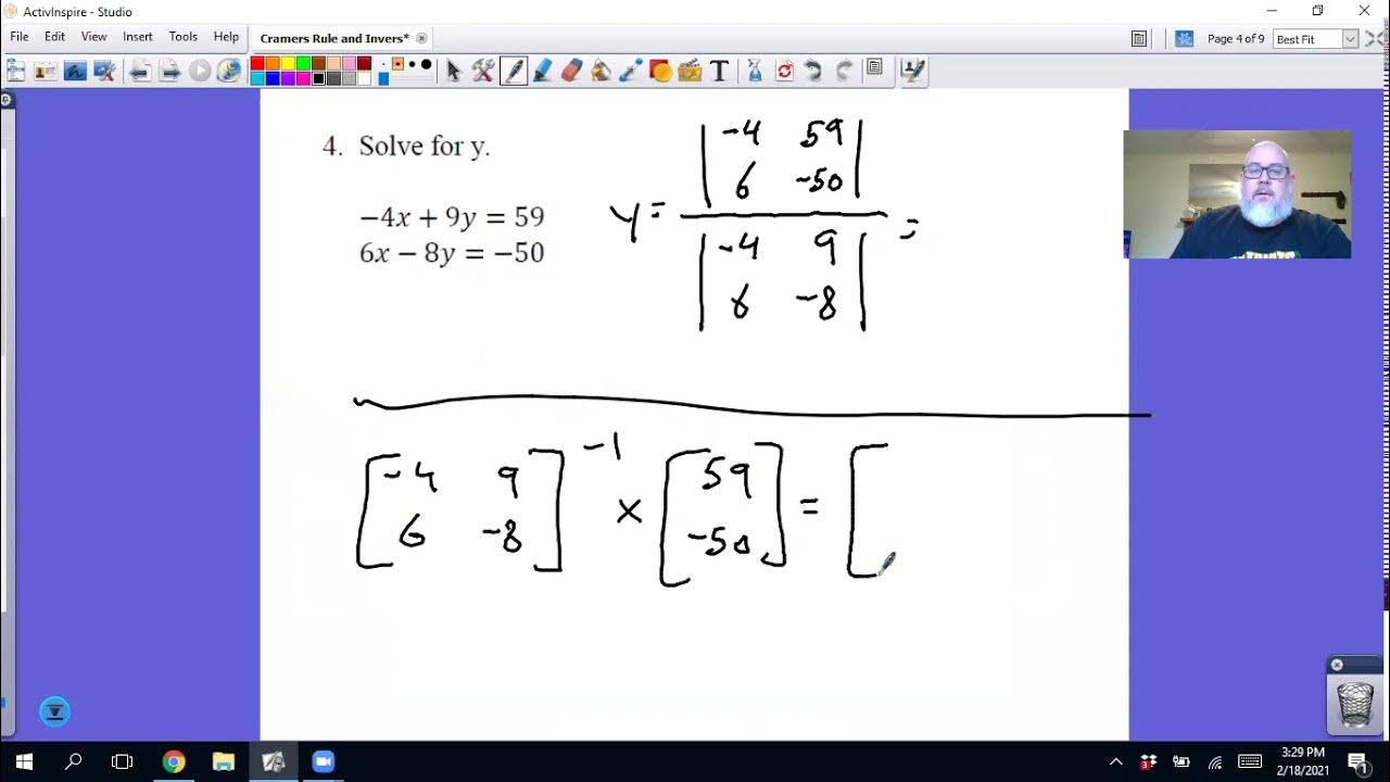 Cramer's Rule and Inverse Solutions - YouTube