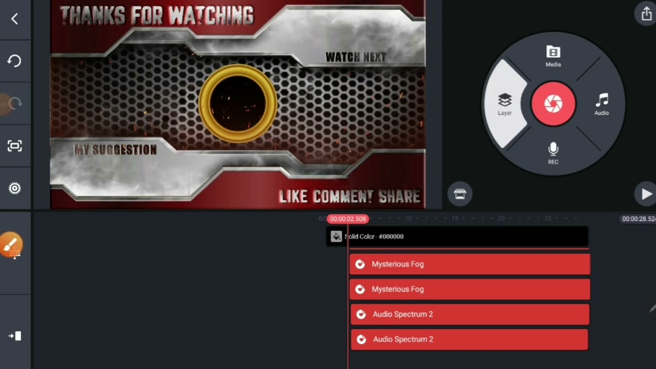 how to make YOUTUBE OUTRO ANIMATION BACKGROUND EFFECT picture tutorial ...
