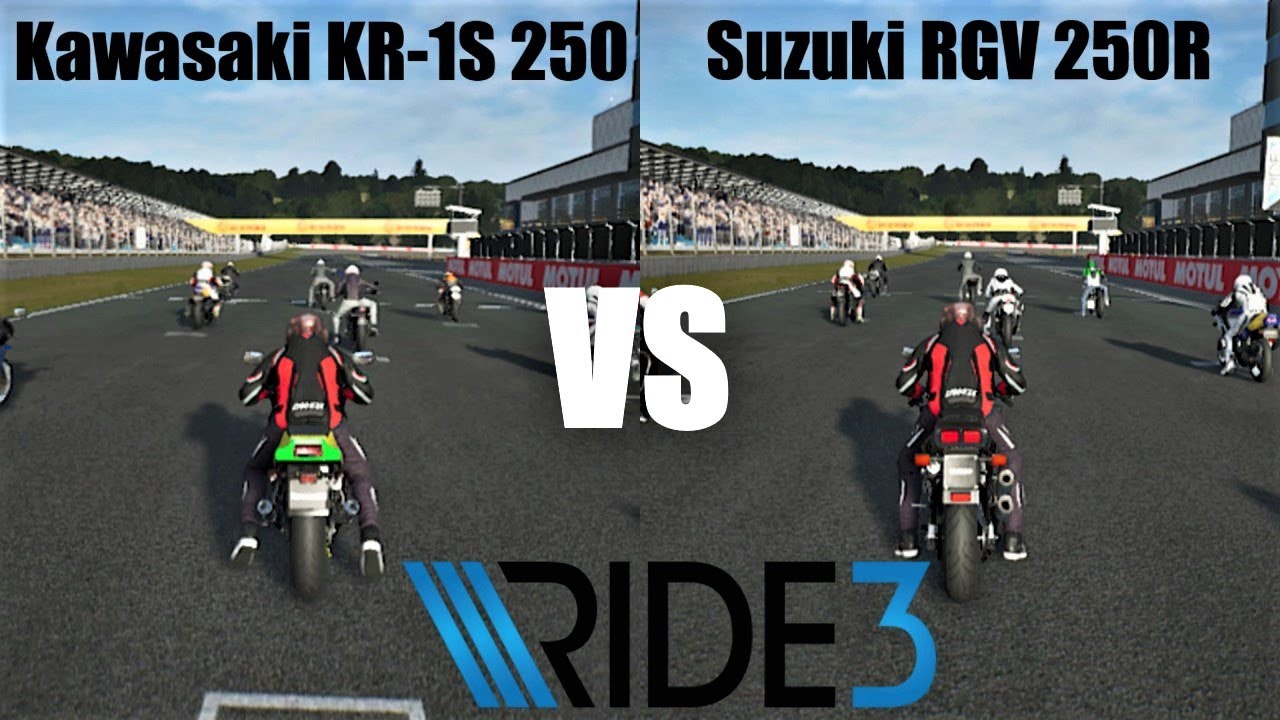 Suzuki RGV 250R VS Kawasaki KR-1S 250 - Ride 3 Gold Edition Gameplay ...
