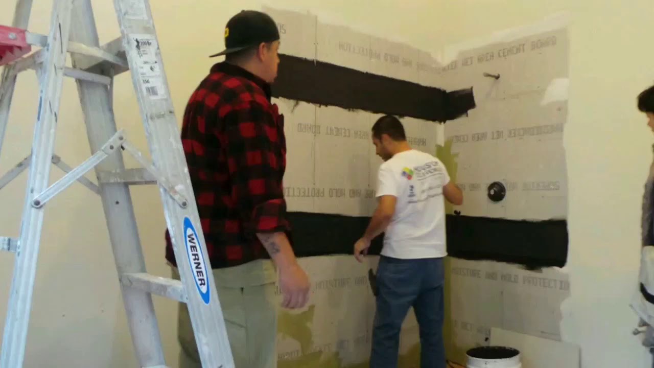 Merkrete Hydro Guard 1 Waterproofing Membrane in use - YouTube