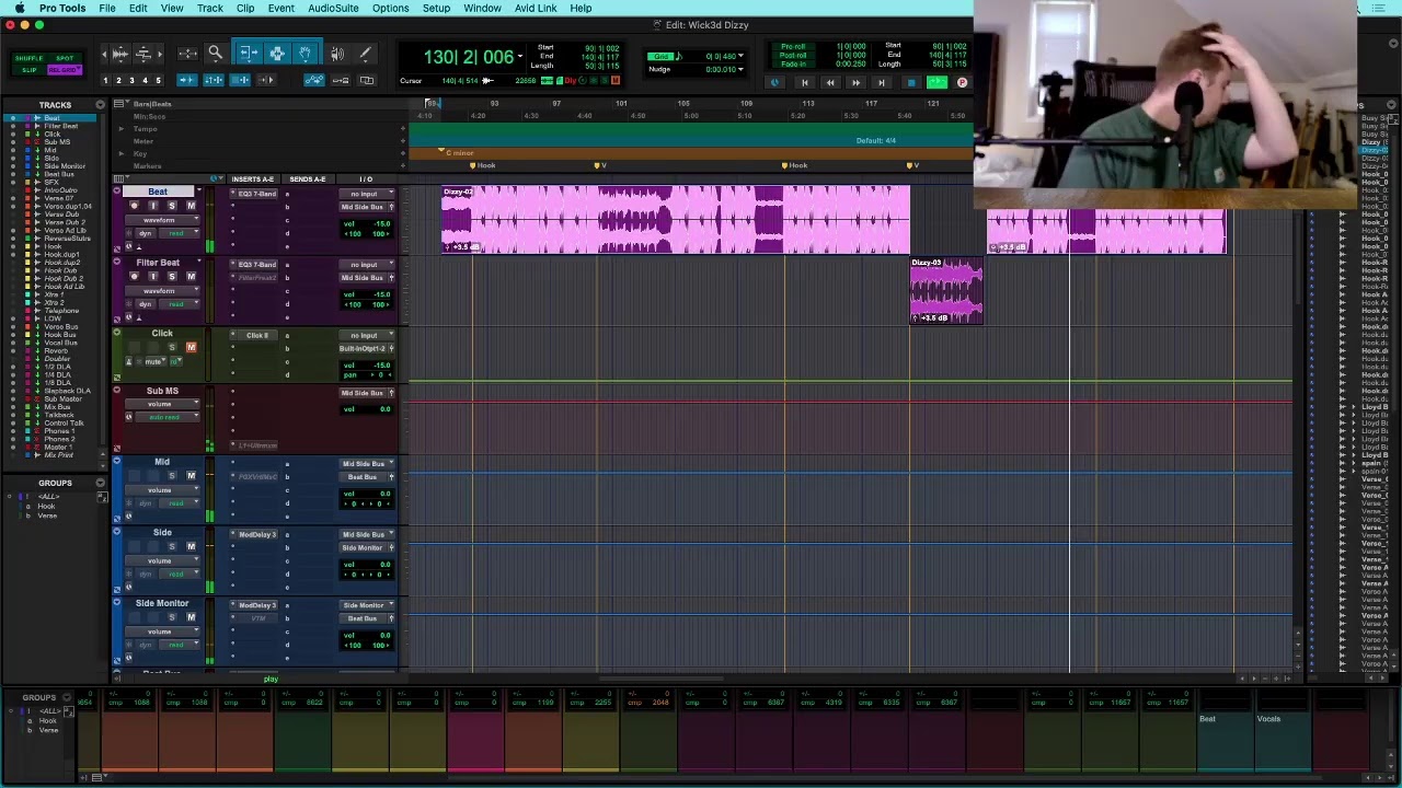 Wick3d Back In the Booth Pt.2 Mixing - YouTube