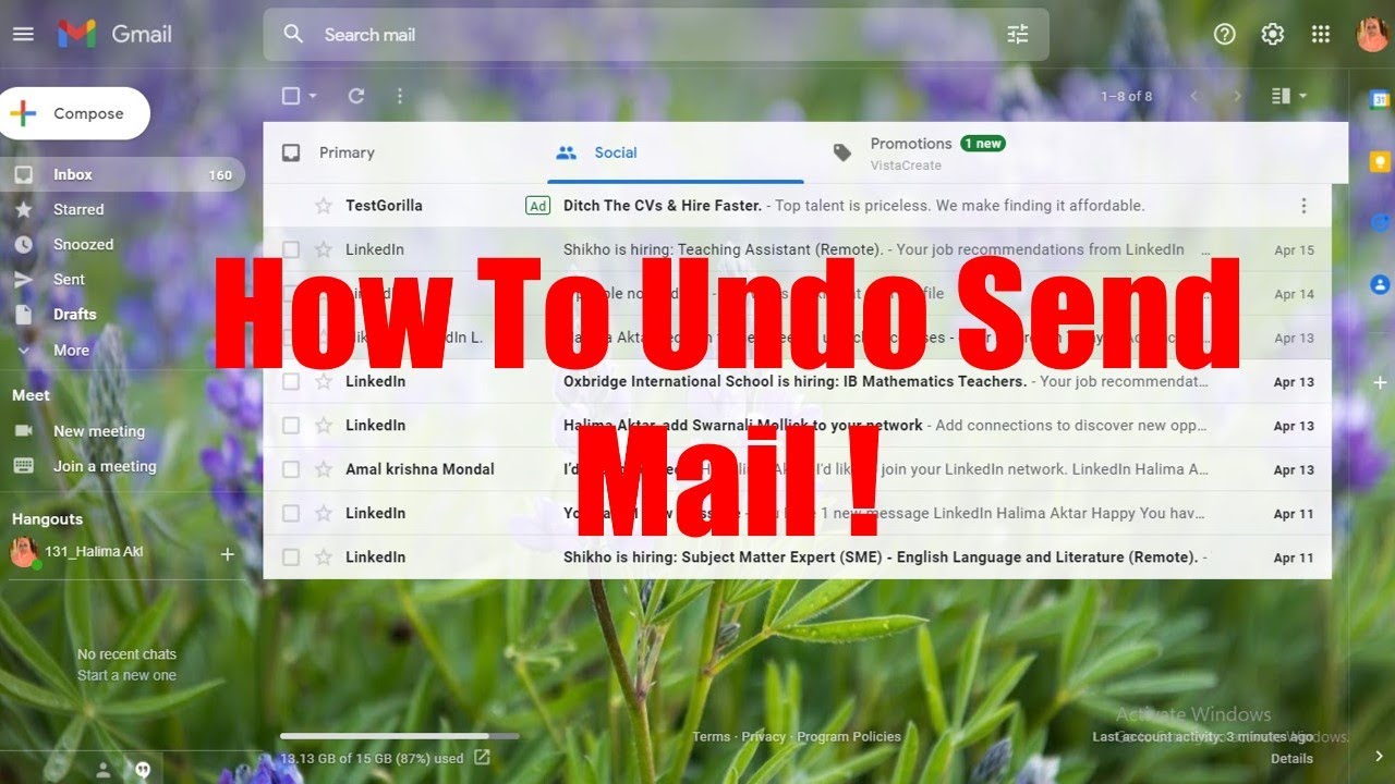 How To Undo Send Mail ! - YouTube
