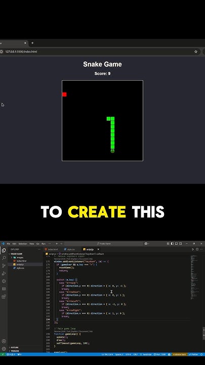 How to Create a Snack Game Using HTML, CSS, and JavaScript | Fun Web Development Project - YouTube