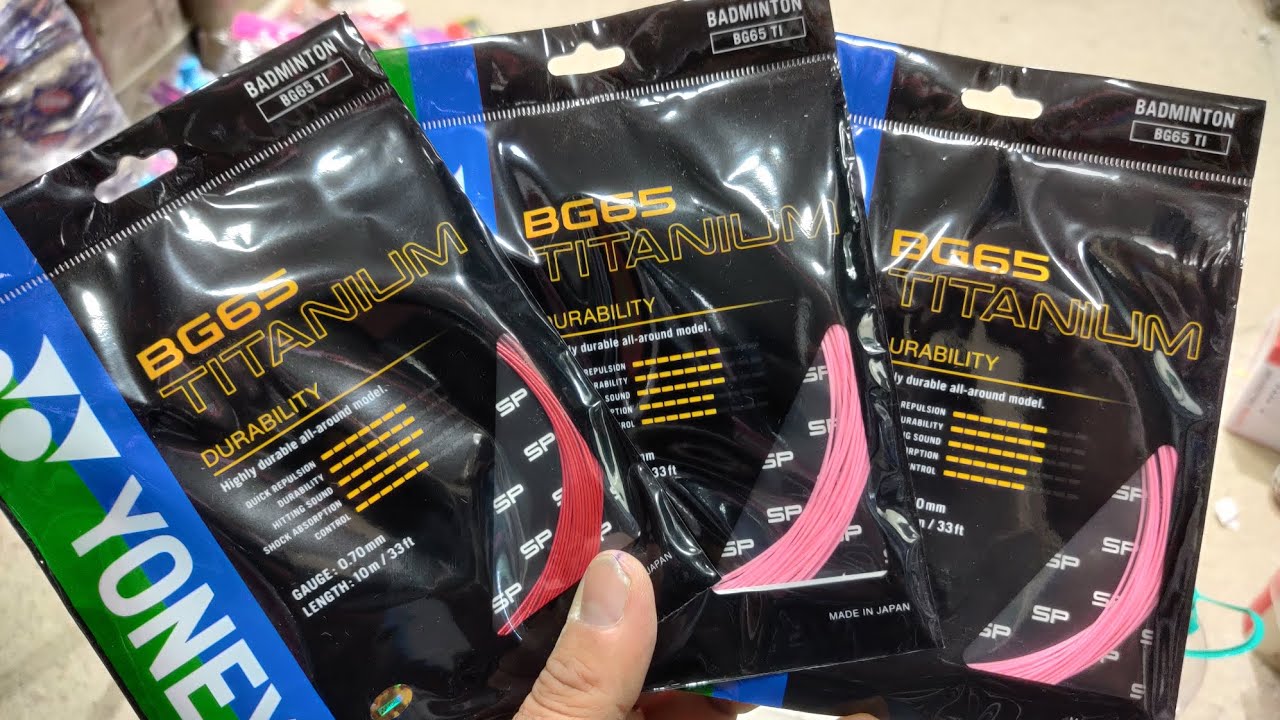 yonex bg 65 titanium string - YouTube