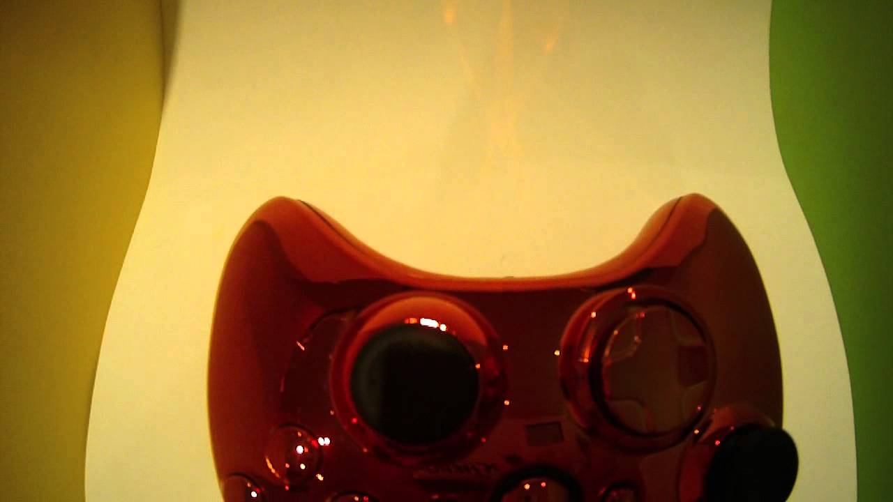 Chrome Orange Modded xbox 360 controller Ms4rmodz - YouTube