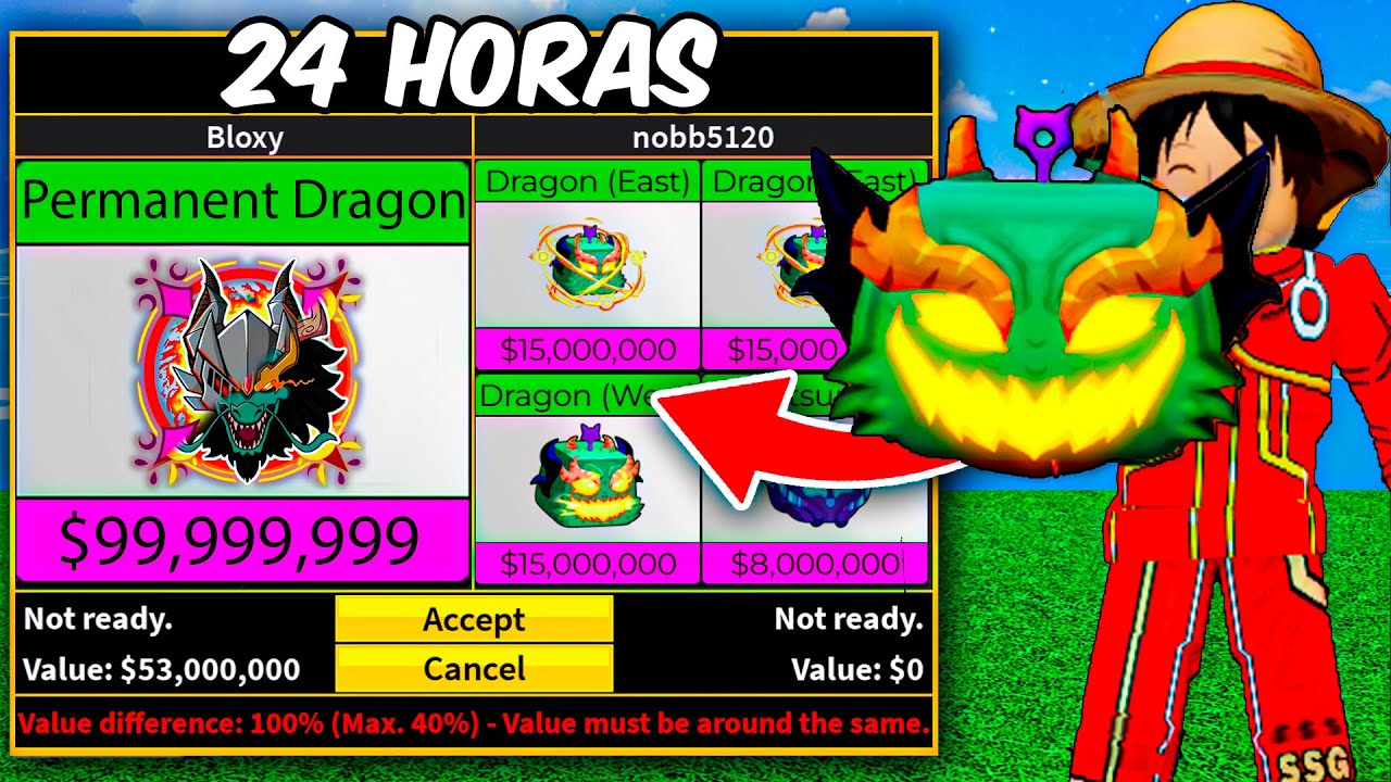 Tradeando Frutas Random PERMANENTE durante 24 Horas - YouTube
