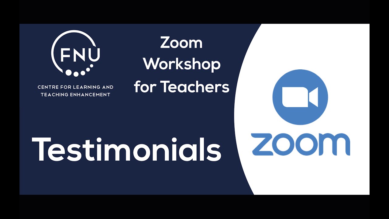 FNU ZOOM Workshop for Teachers - Testimonials - YouTube