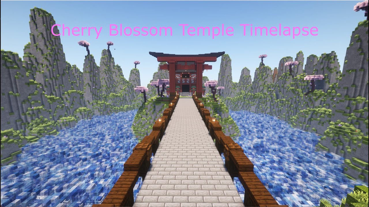Cherry Blossom Temple | EPIC Minectaft Timelapse | - YouTube