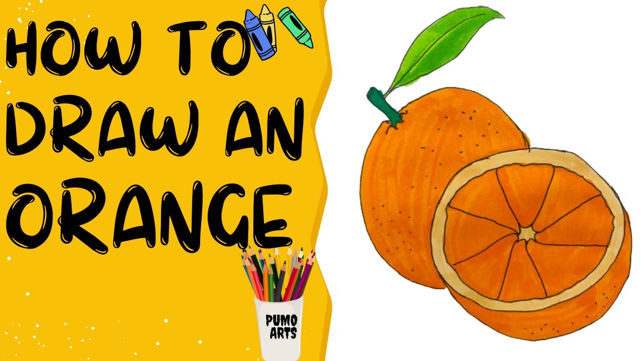 How to draw an Orange for kids/Easy Orange drawing/Easy Fruit drawing ...