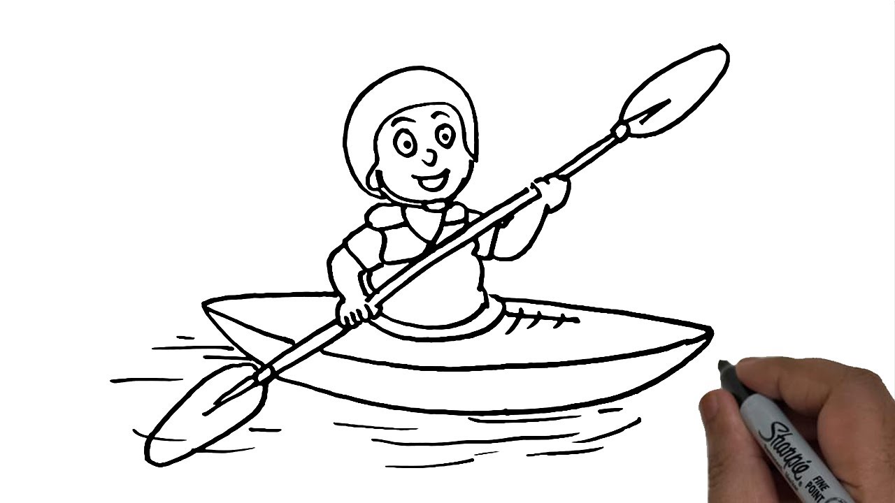 Drawing A Little Boy Kayaking. - YouTube