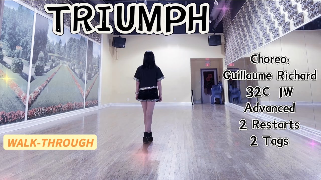 TRIUMPH Line Dance (WALK-THROUGH) - YouTube