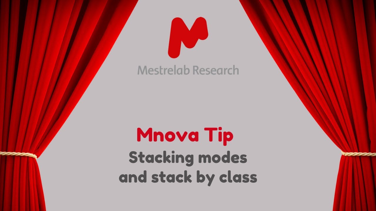 Mnova Tip 13 - Stacking modes and stack by class - YouTube
