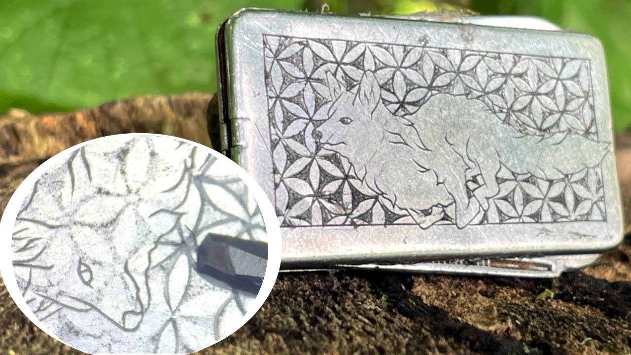 Hand Engraved Fox knife - edc - YouTube