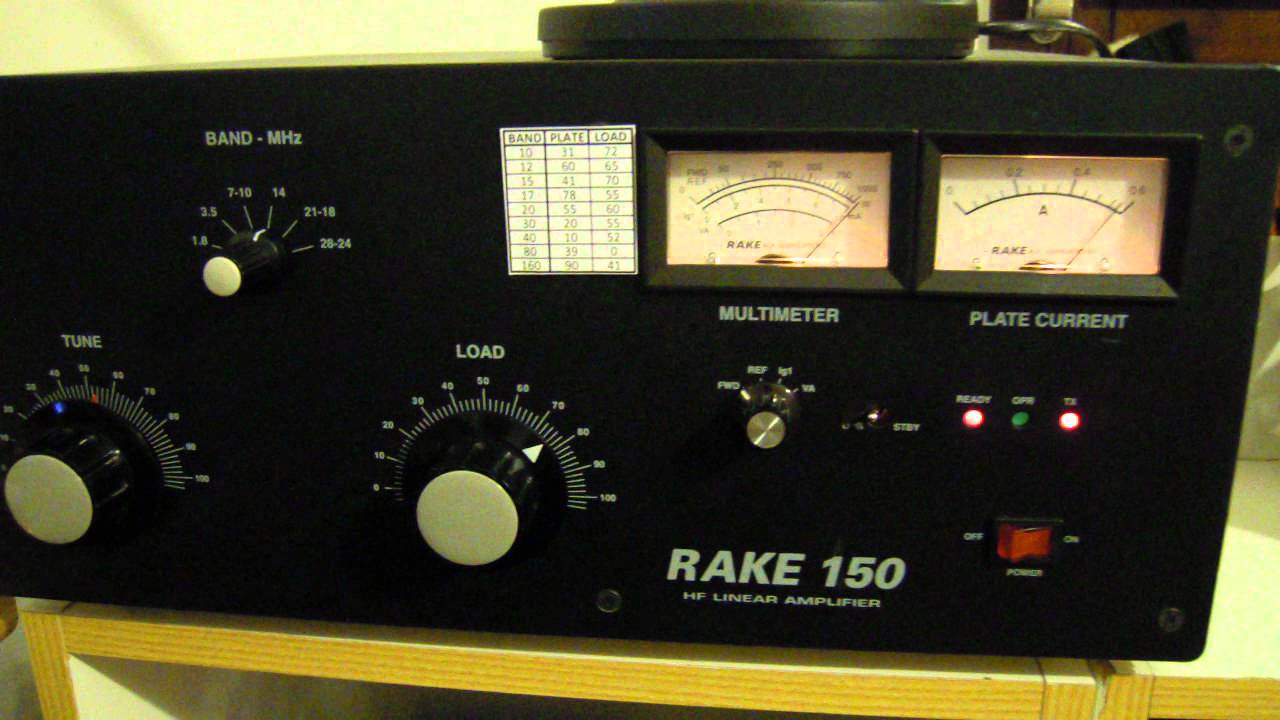 RAKE 150 Italian linear amplifier GU74B - YouTube