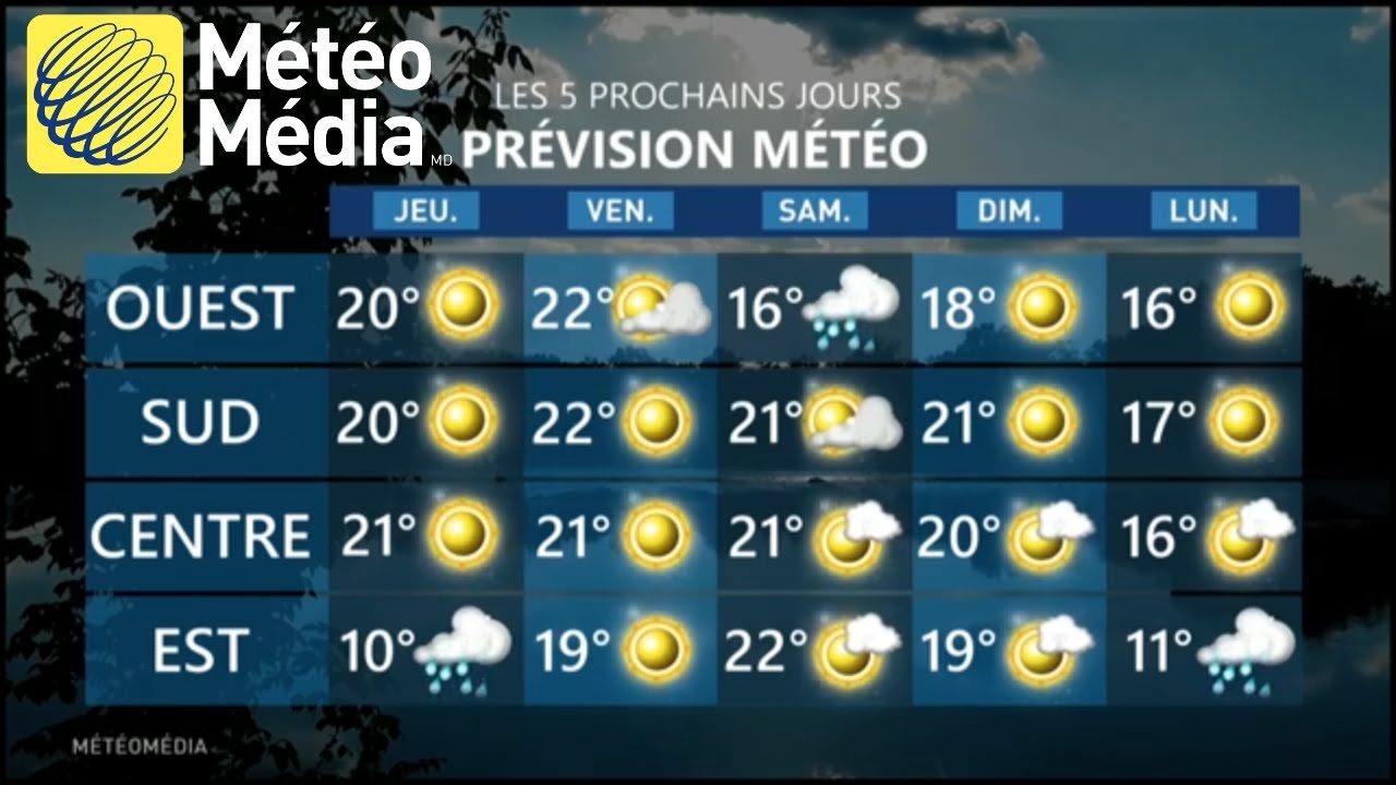 Belles conditions météo pour le Québec pour les 5 prochain jours - YouTube