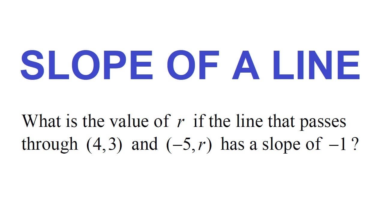 Solving Problem on Slope of a Line Joining Two Points - YouTube