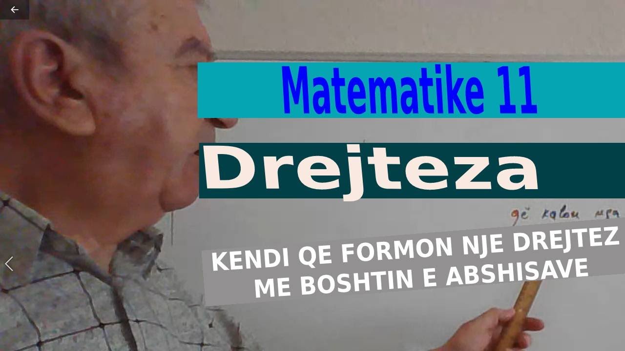 Matematike 11/ Kendi qe formon drejteza me boshtin e abshisave - YouTube
