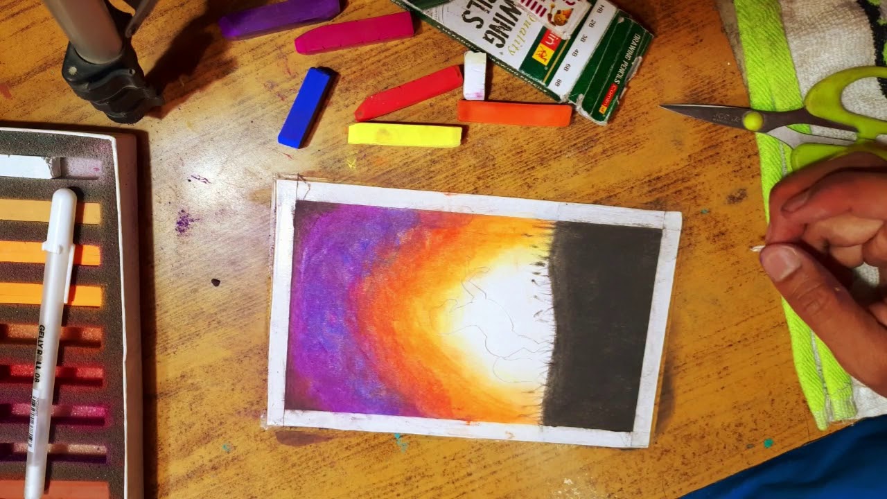 Easy drawing using soft pastels for beginner | Exposing colors of art ...
