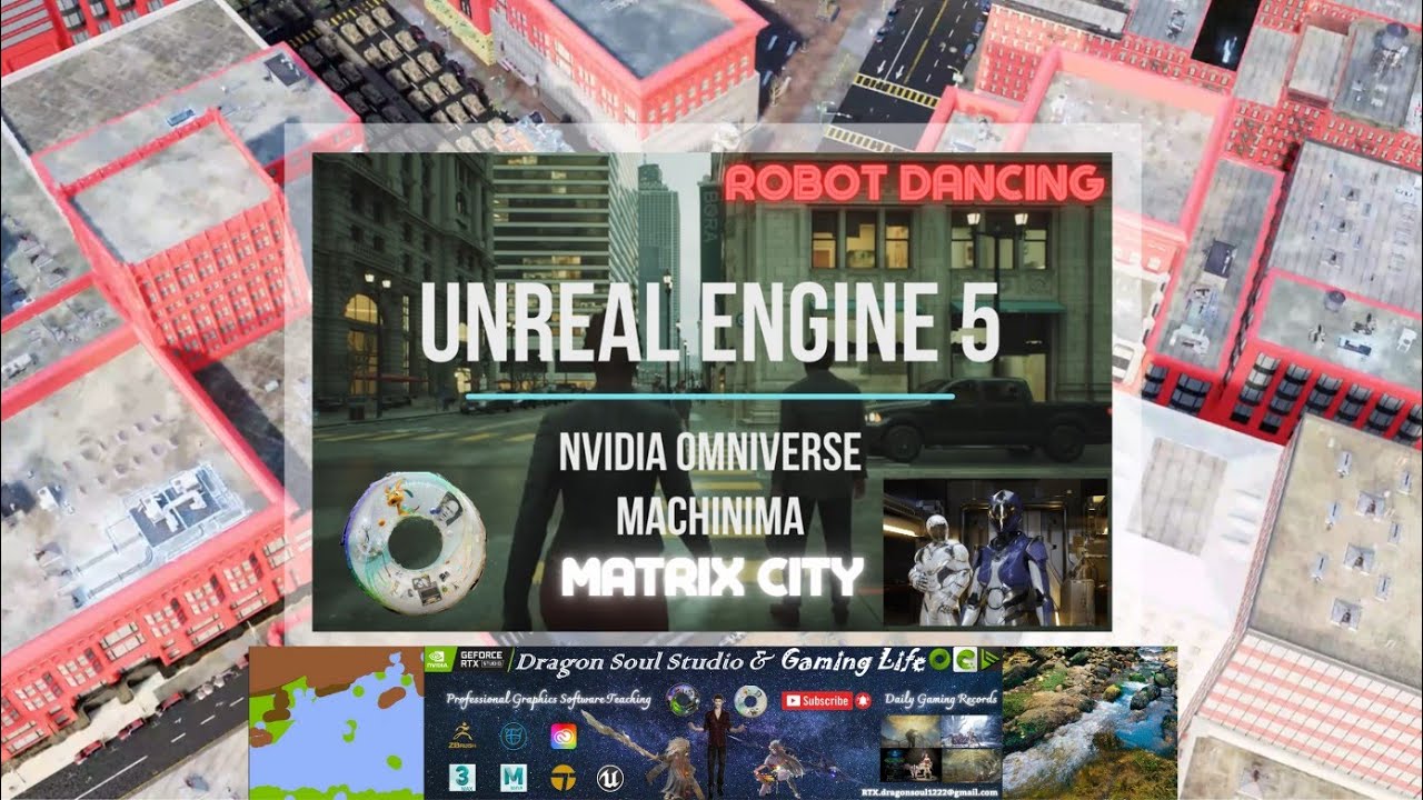 Nvidia Omniverse Machinima Matrix City(Red) Robot Dancing -- First ...