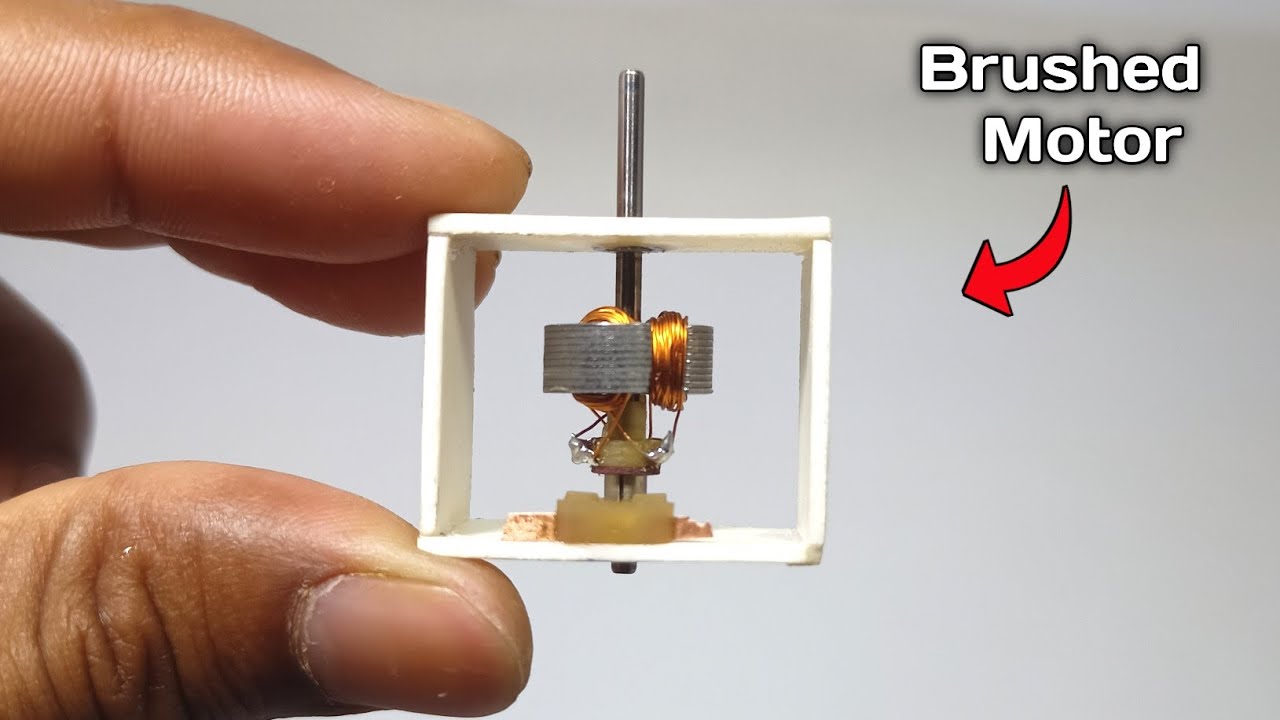 How To Make Brushed Motor At Home | Making DC Motor From PVC Pipe - YouTube