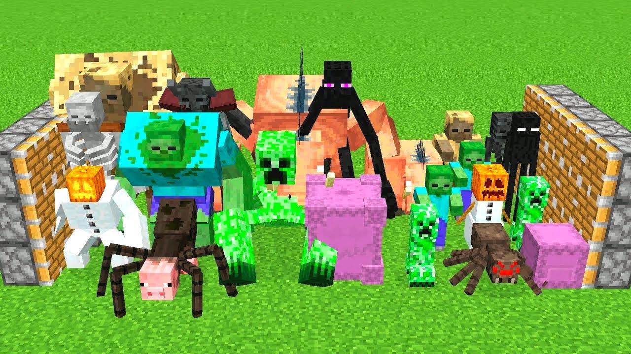 all mutants mobs + all normal mobs = ? / minecraft - YouTube