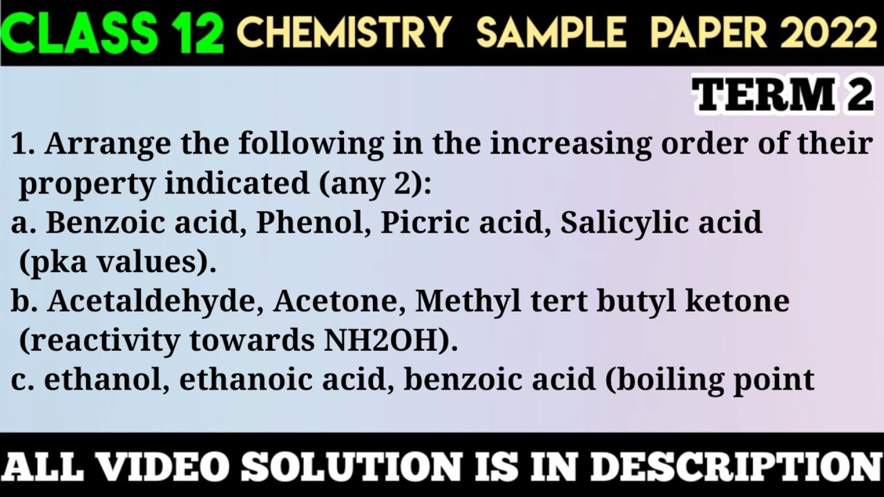 Arrange the following in the increasing order of their property ...