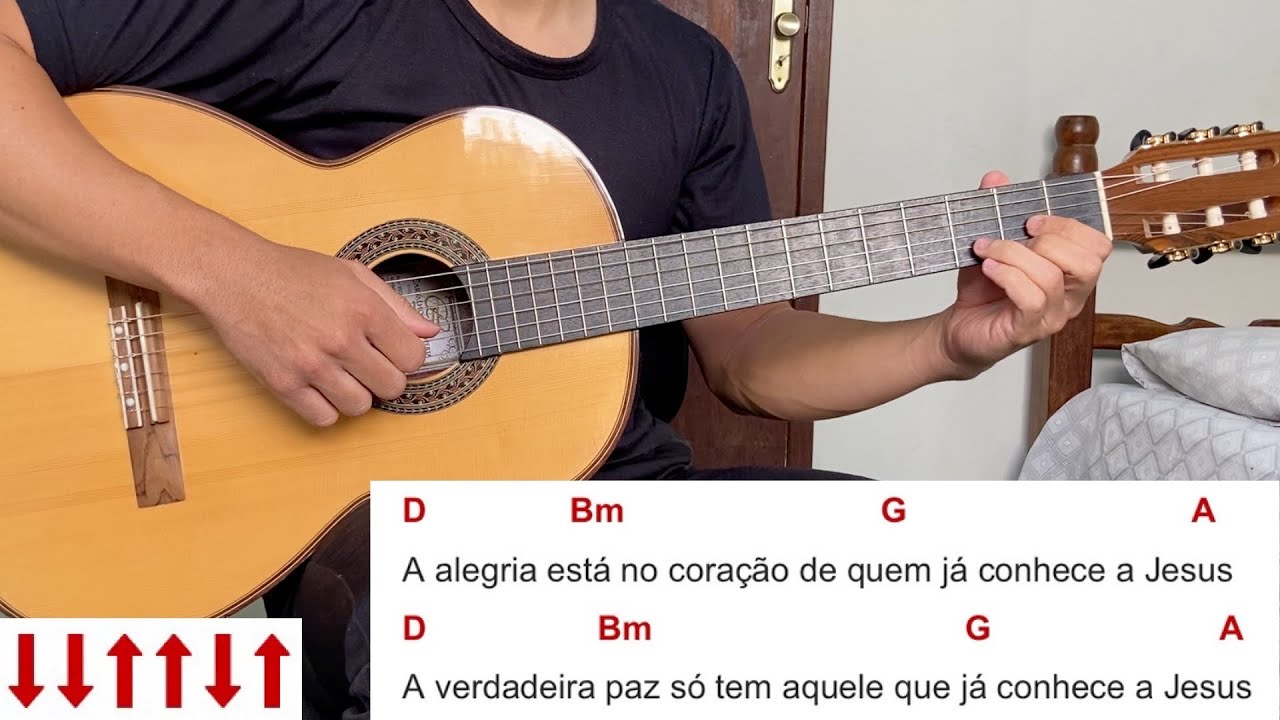 A ALEGRIA ESTÁ NO CORAÇÃO (louvor) | como tocar no violão [letra e ...
