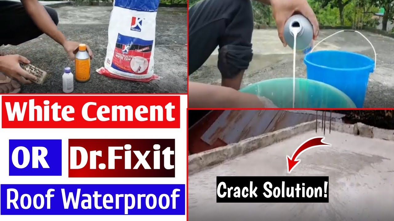 Dr Fixit Or White Cement Roof Waterproofing | Roof Cracks Solution - YouTube