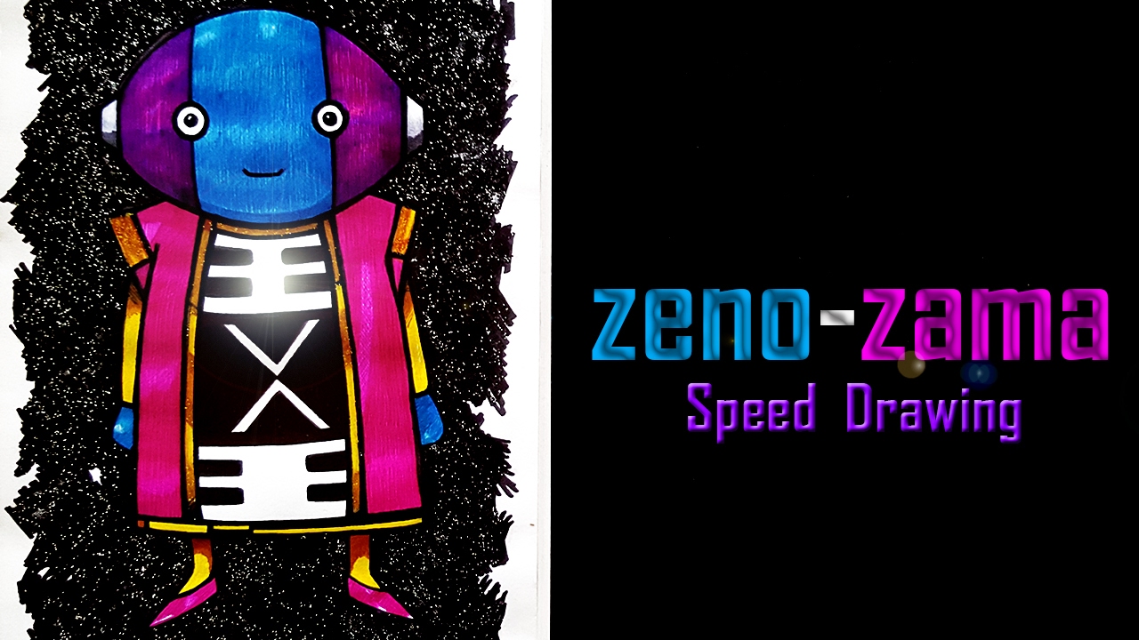 ZENO-SAMA-Dragon Ball Super Inked Drawing - YouTube
