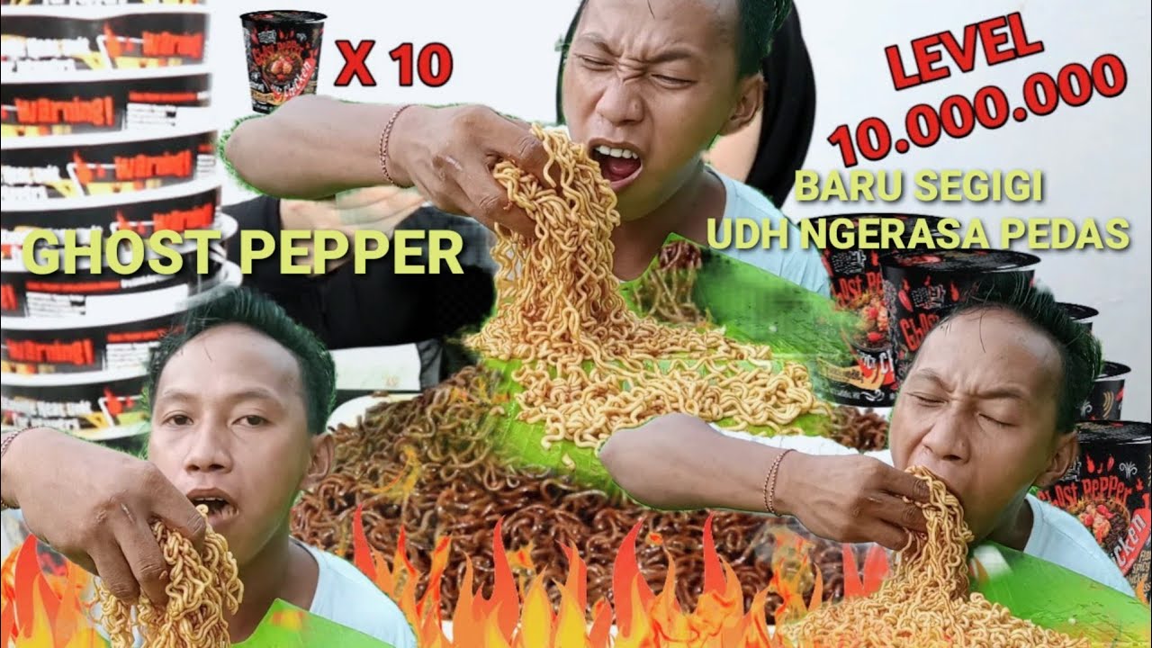 MUKBANG MIE GHOST PEPPER TERPEDAS DI INDONESIA - YouTube