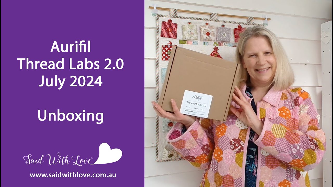 Aurifil Thread Labs 2.0 - July 2024 subscription box - YouTube