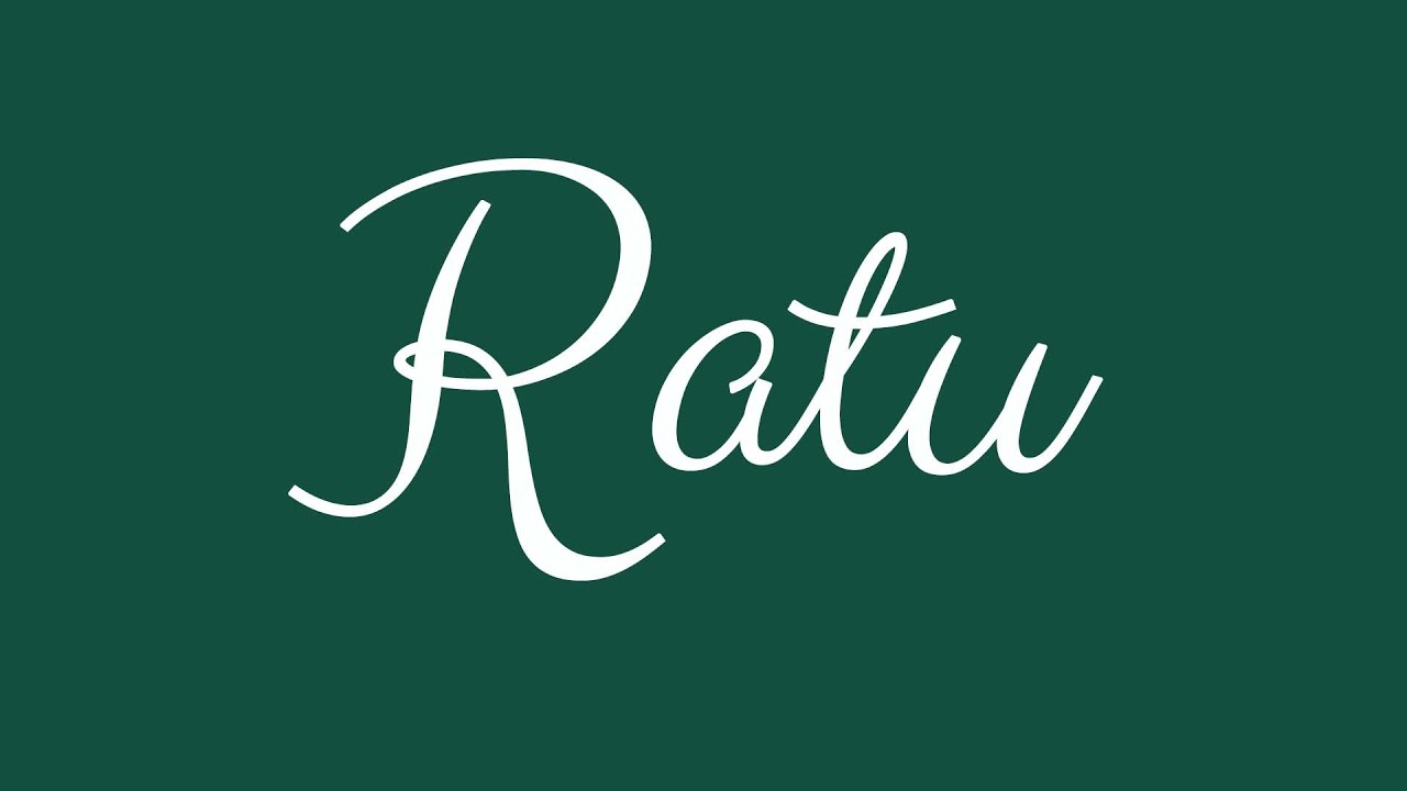Ratu English Cursive Handwriting Tutorial - YouTube